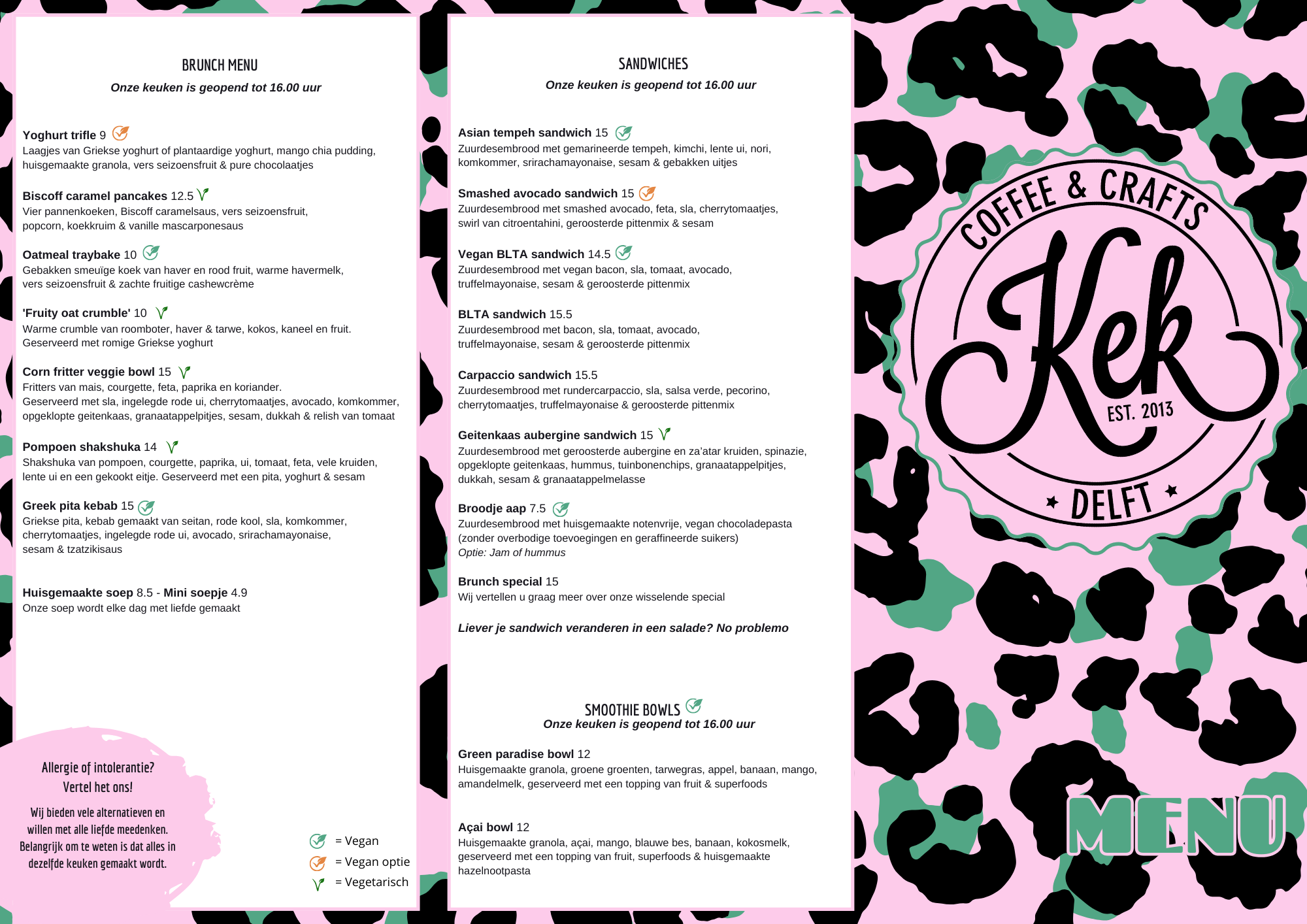 Menu – Kek Delft